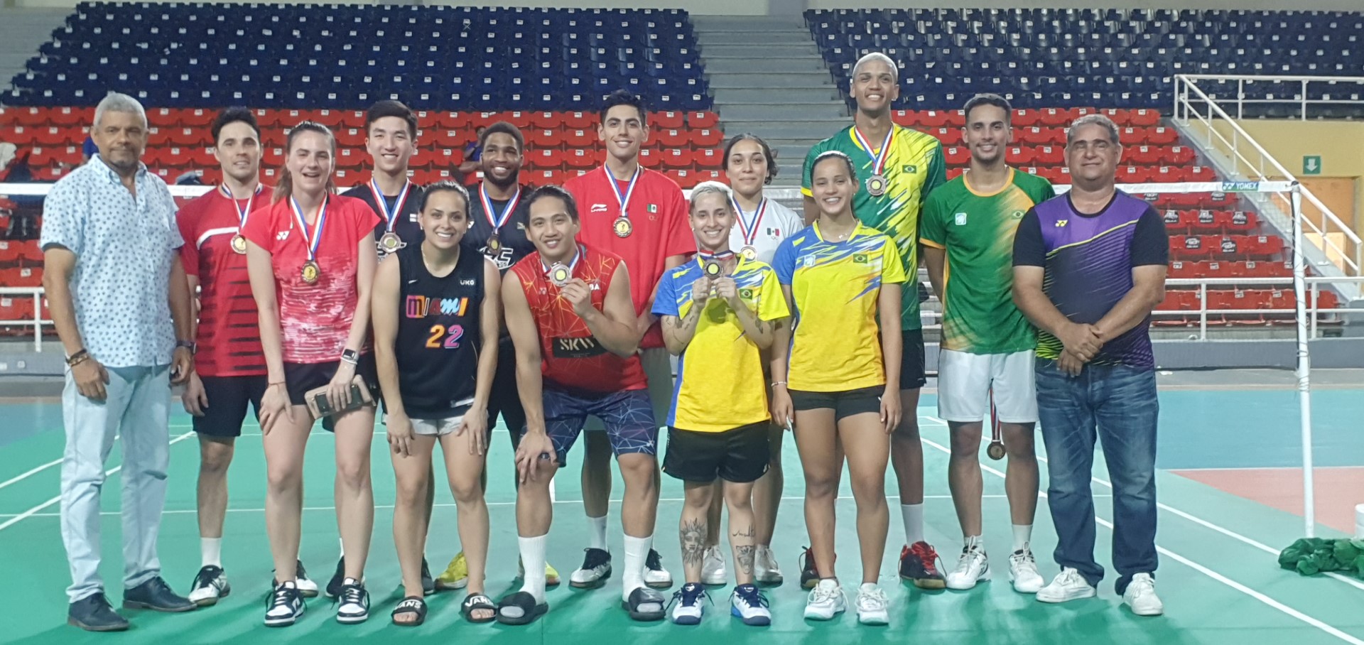 Brasileños Matías y Vieira, Campeones Bádminton Santo Domingo Open