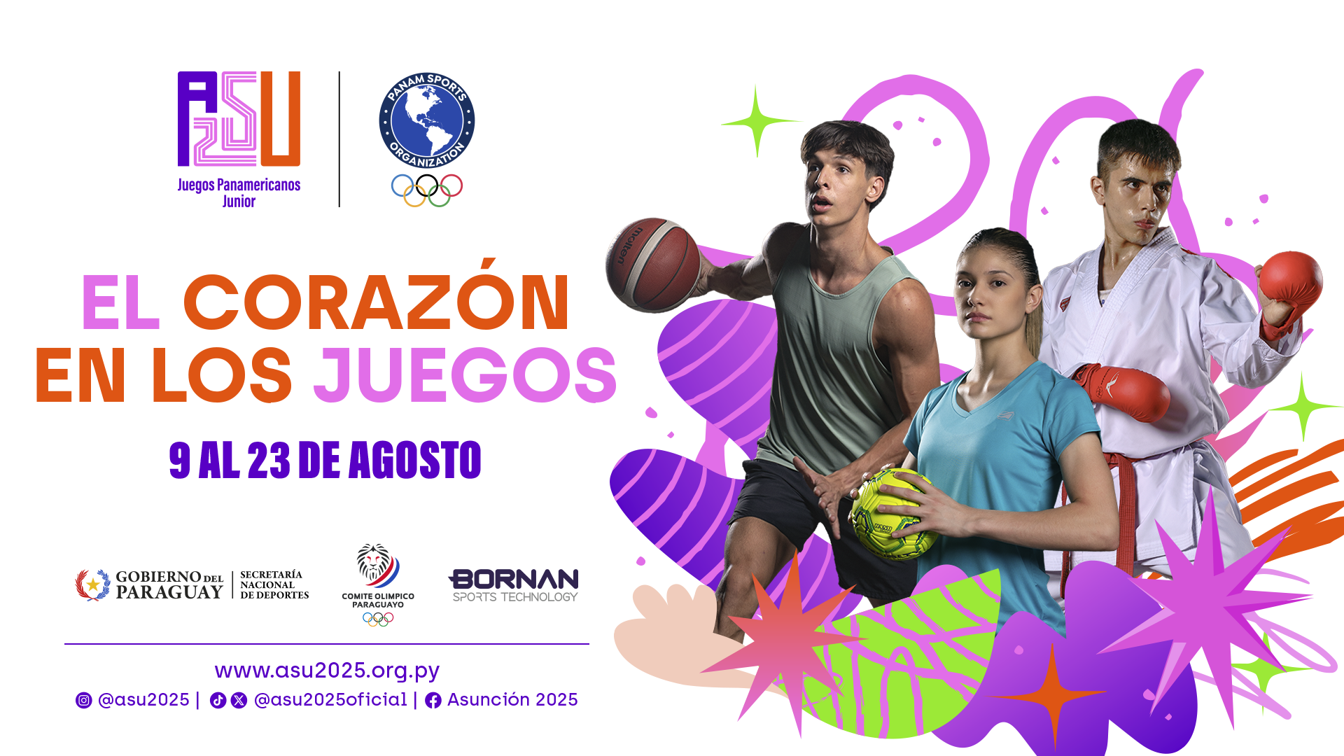“El Corazón en los Juegos”, slogan oficial Panam Junior Asunción 2025